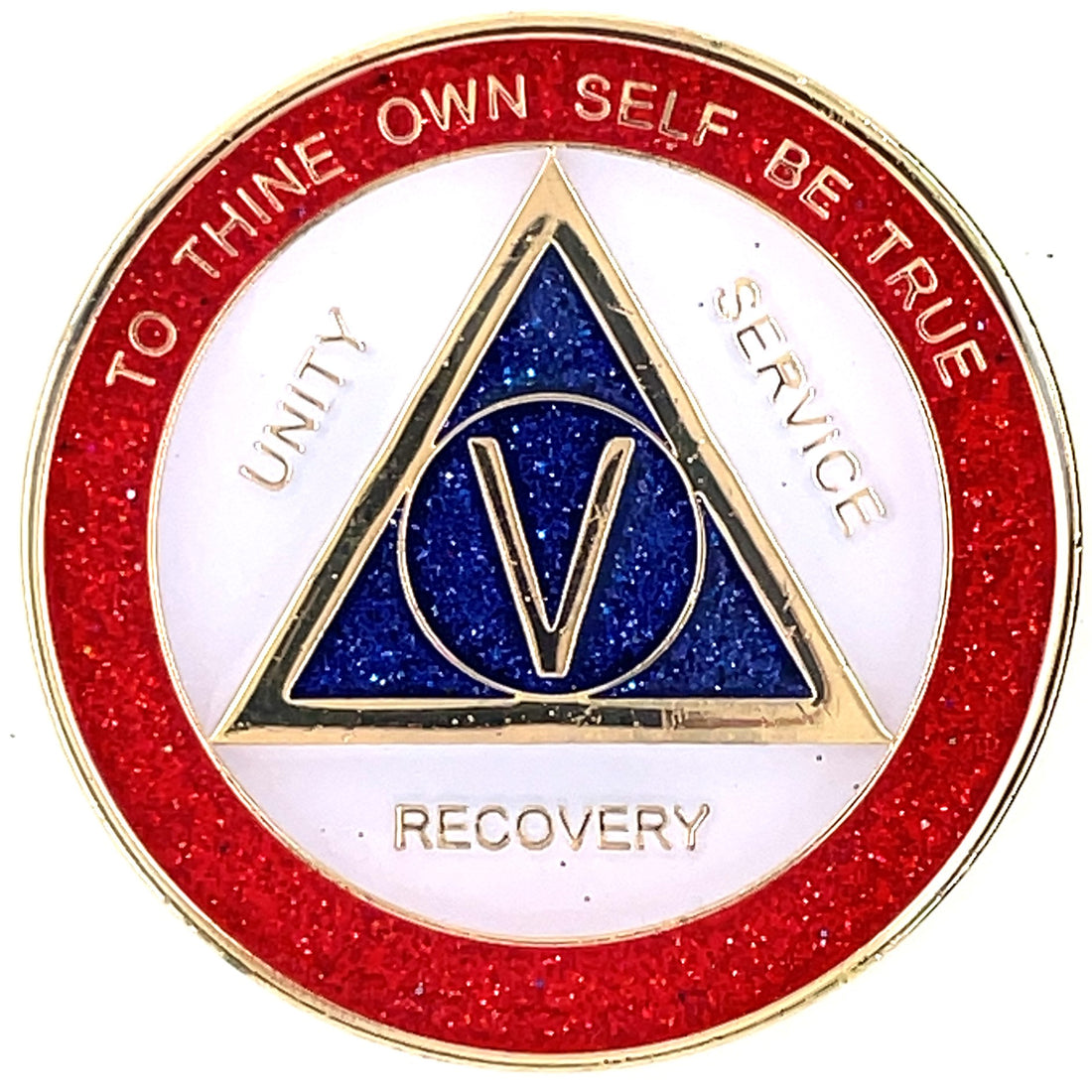 AA Medallion Red White and Blue Sparkle (24hr-40 Years) – Freedom Line ...
